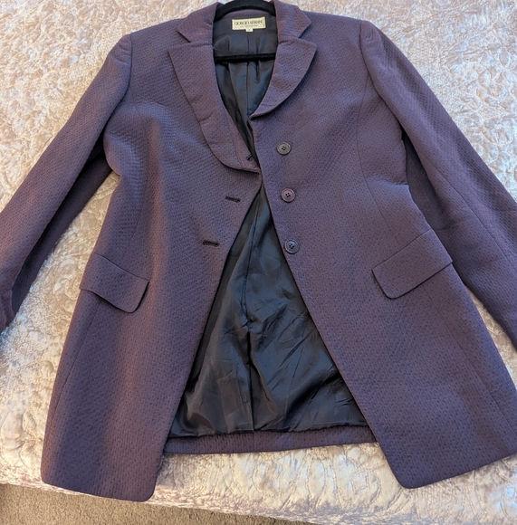 Giorgio Armani | Jackets & Coats | Armani Deep Purple Womens Blazer ...